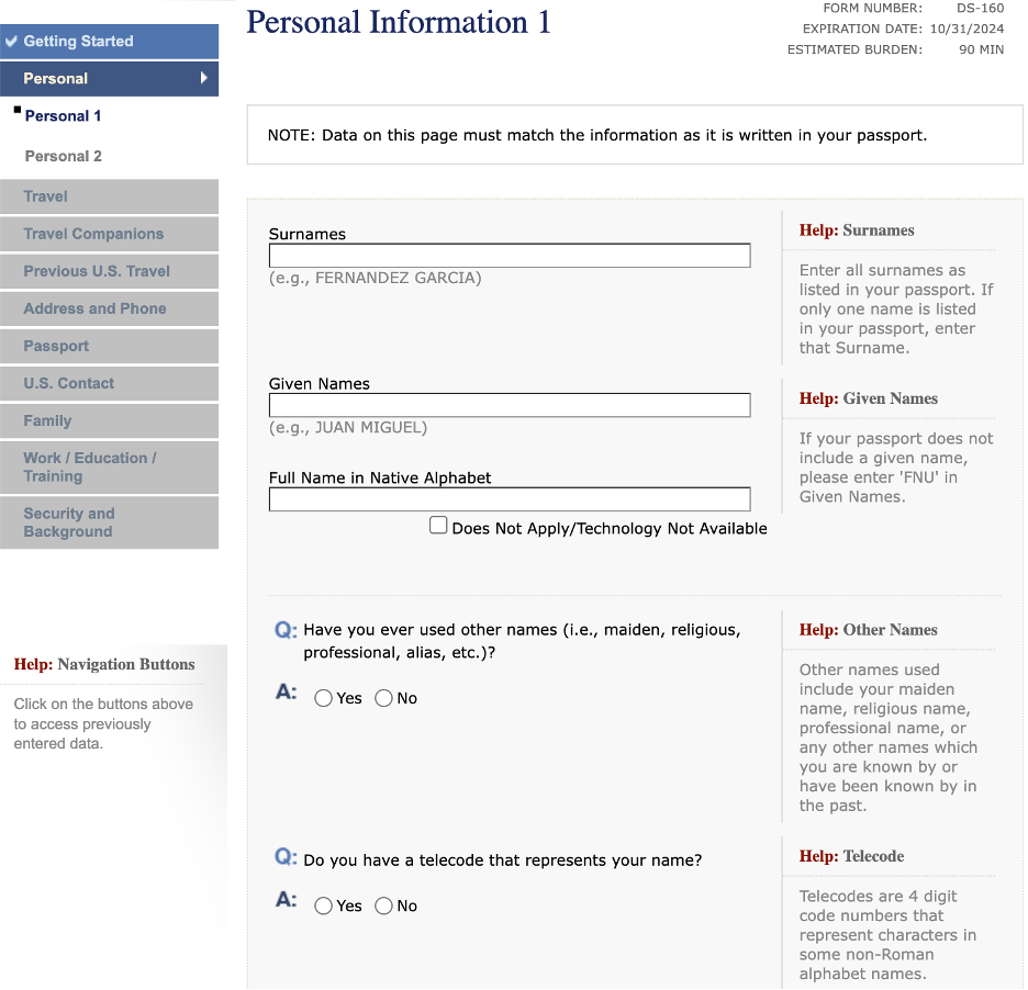 F-1 Visa Application: How to Fill out Form DS-160?
